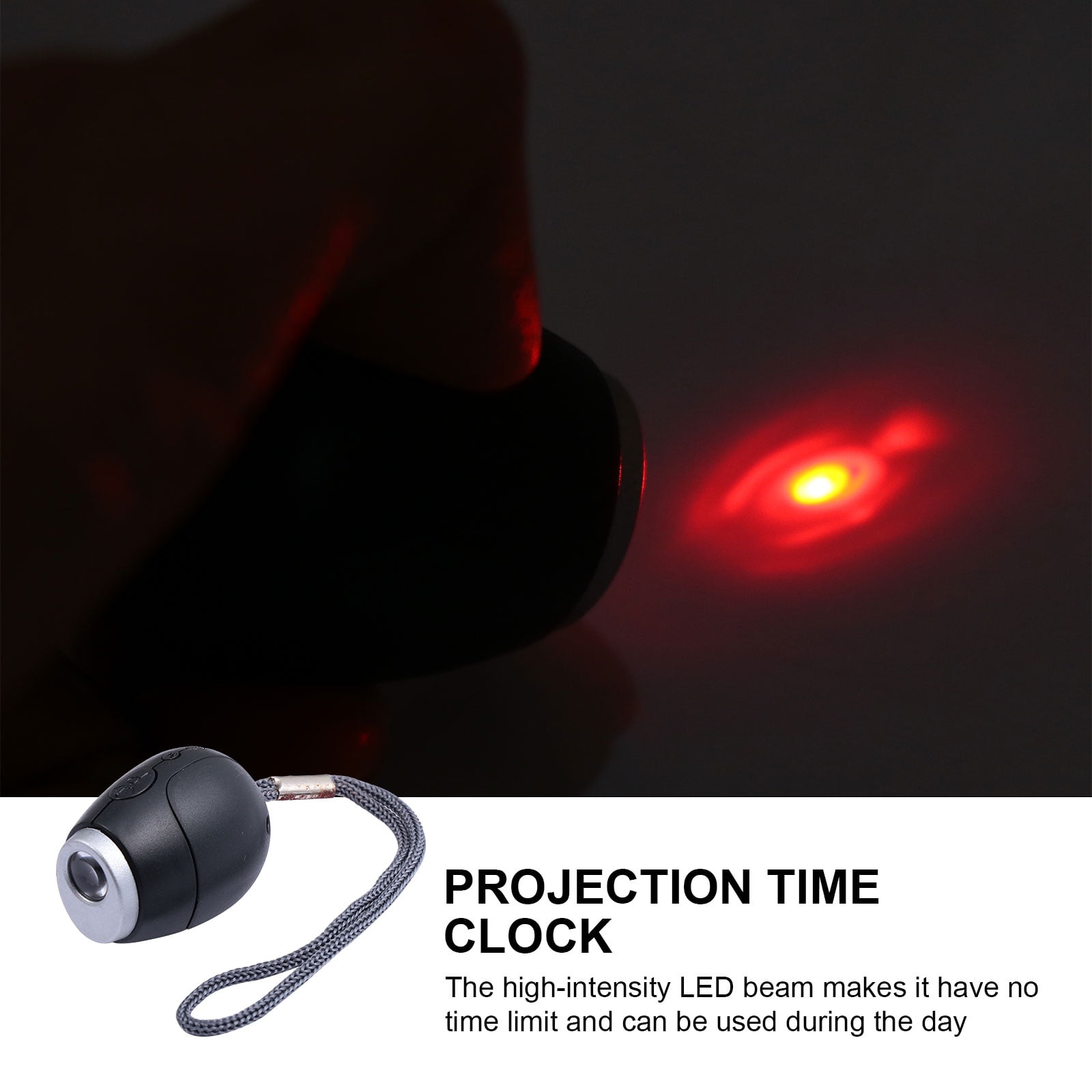 GAXIRE Led Projector Clock Black 1Pack 1.8In Plastic For Children ...