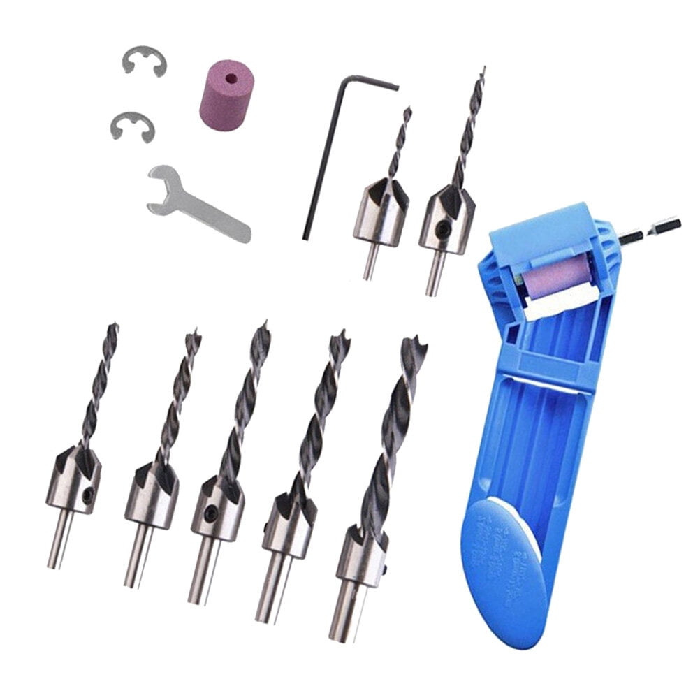 MLINS Portable Drill Sharpener Burr Device Set Compact Grinding Tool ...