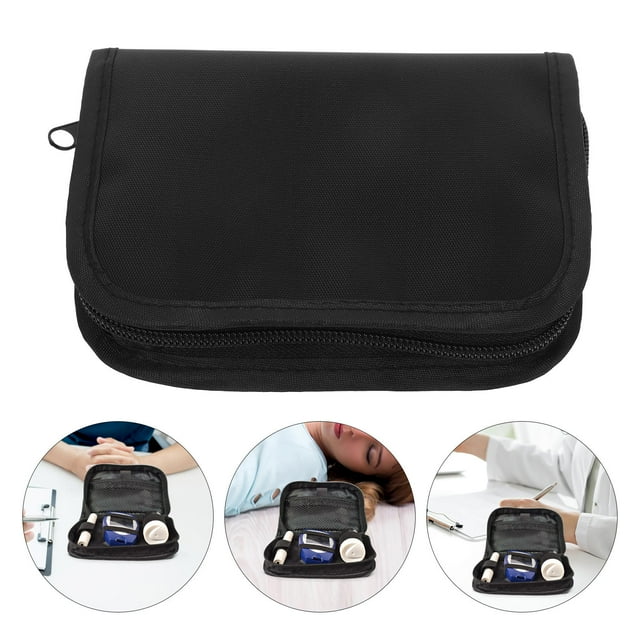 MLINS Portable Glucose Meter Case For Diabetic Supplies Travel ...