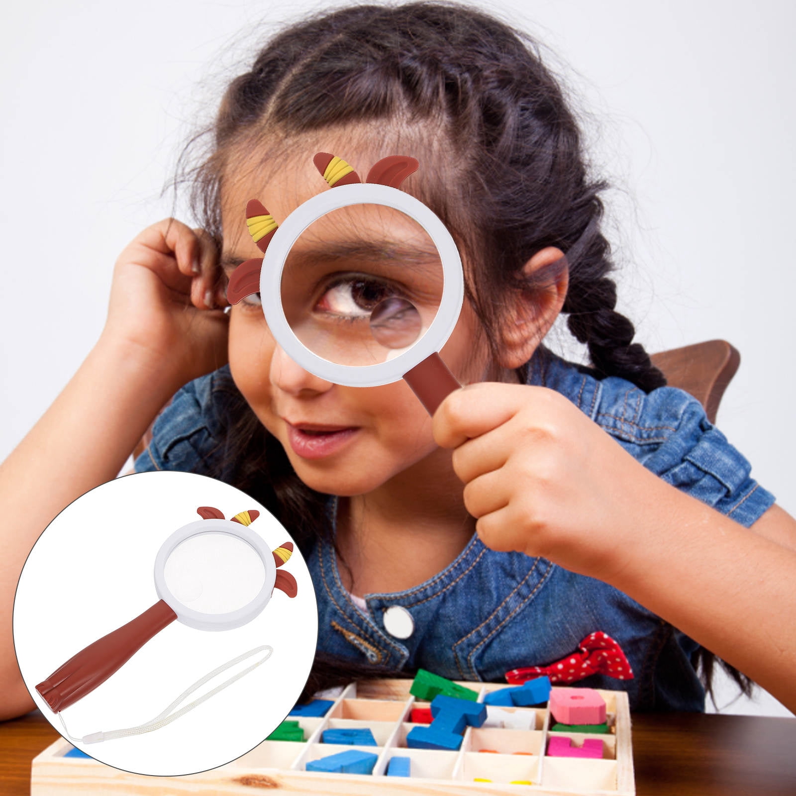 MLINS Portable Magnifying Glass with ABS Material and Coffee for Kids ...