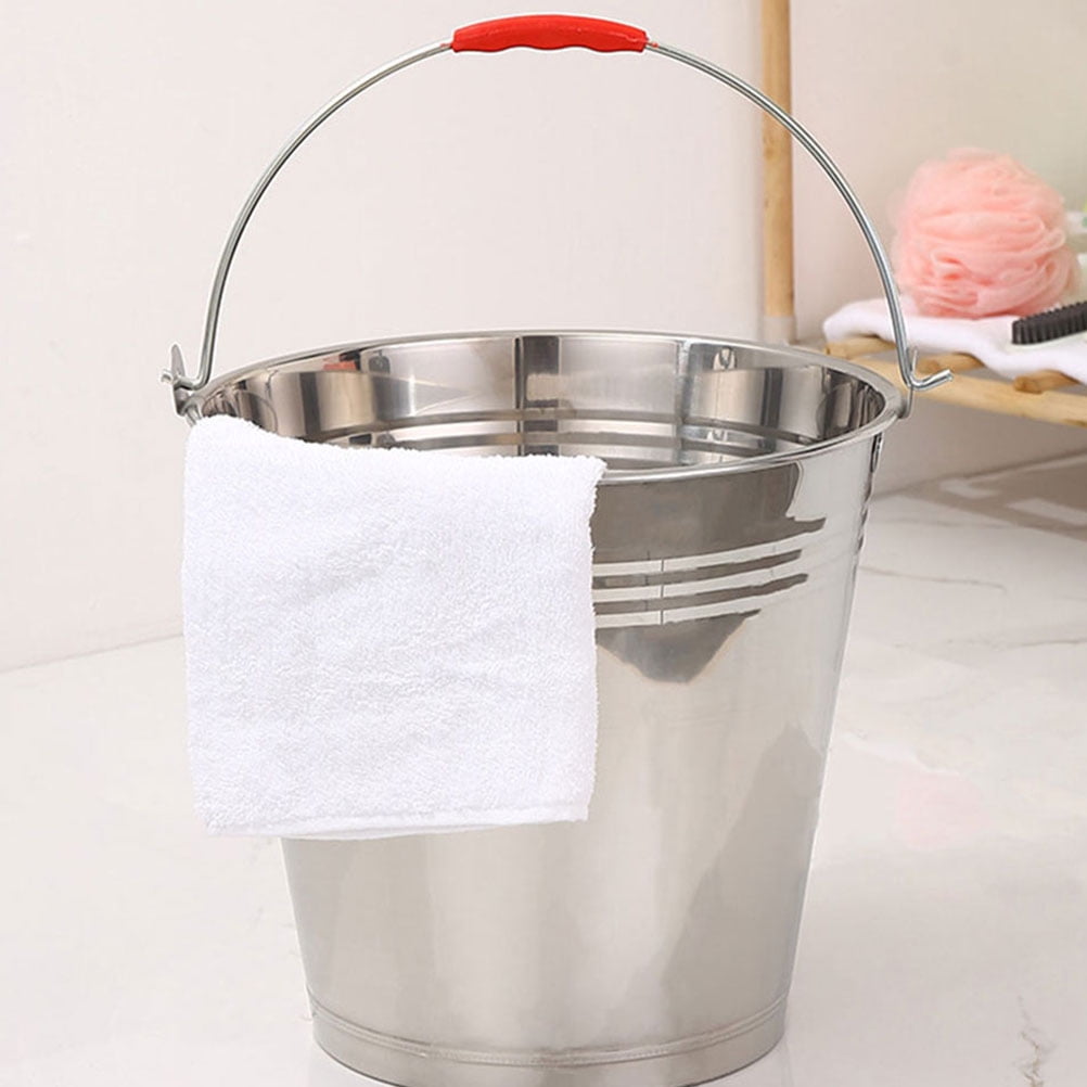 MLINS Portable Metal Water Bucket Ice Water Bucket Milk Storage Bucket ...