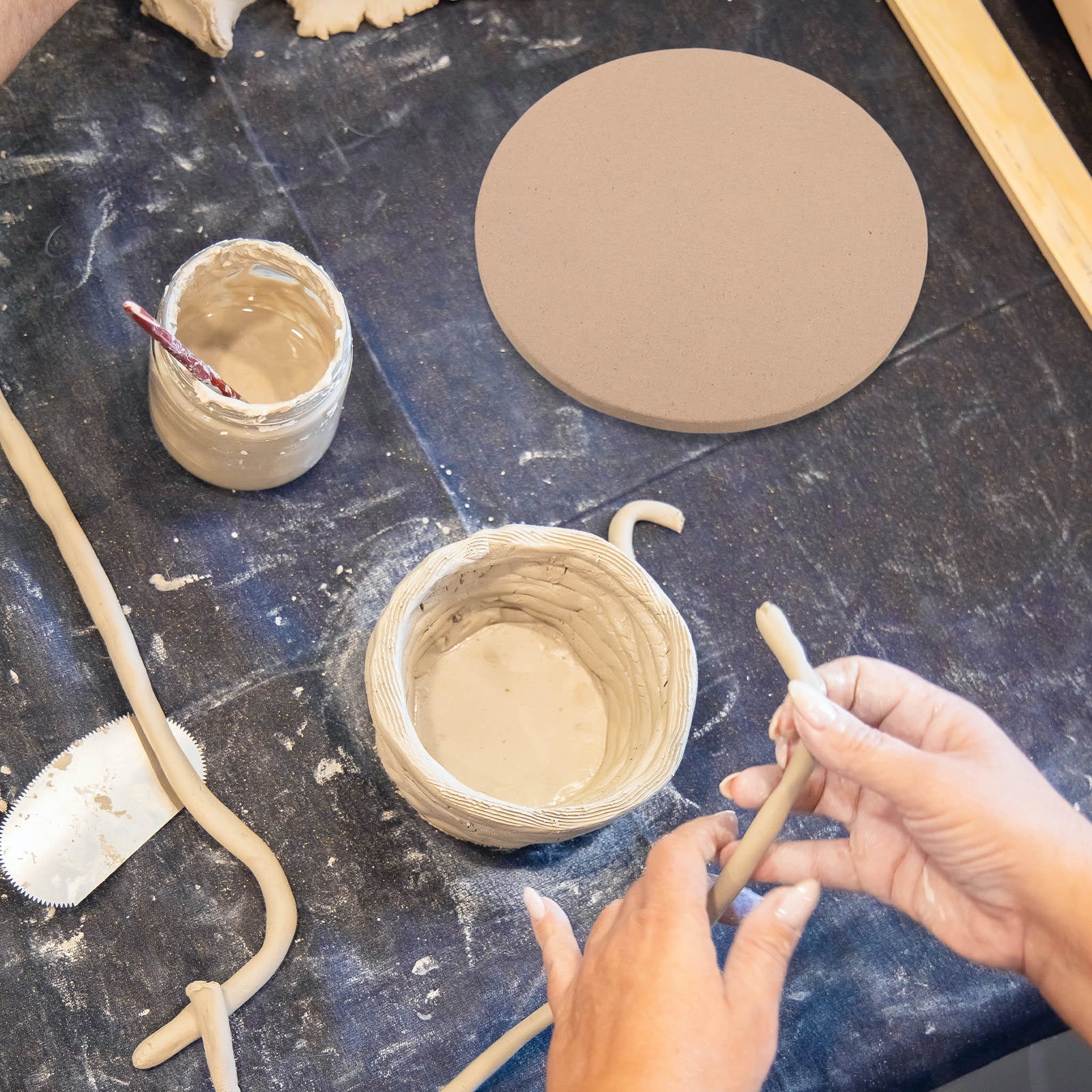 MLINS Portable Pottery Bat System For Sculpting And Throwing Clay Round ...