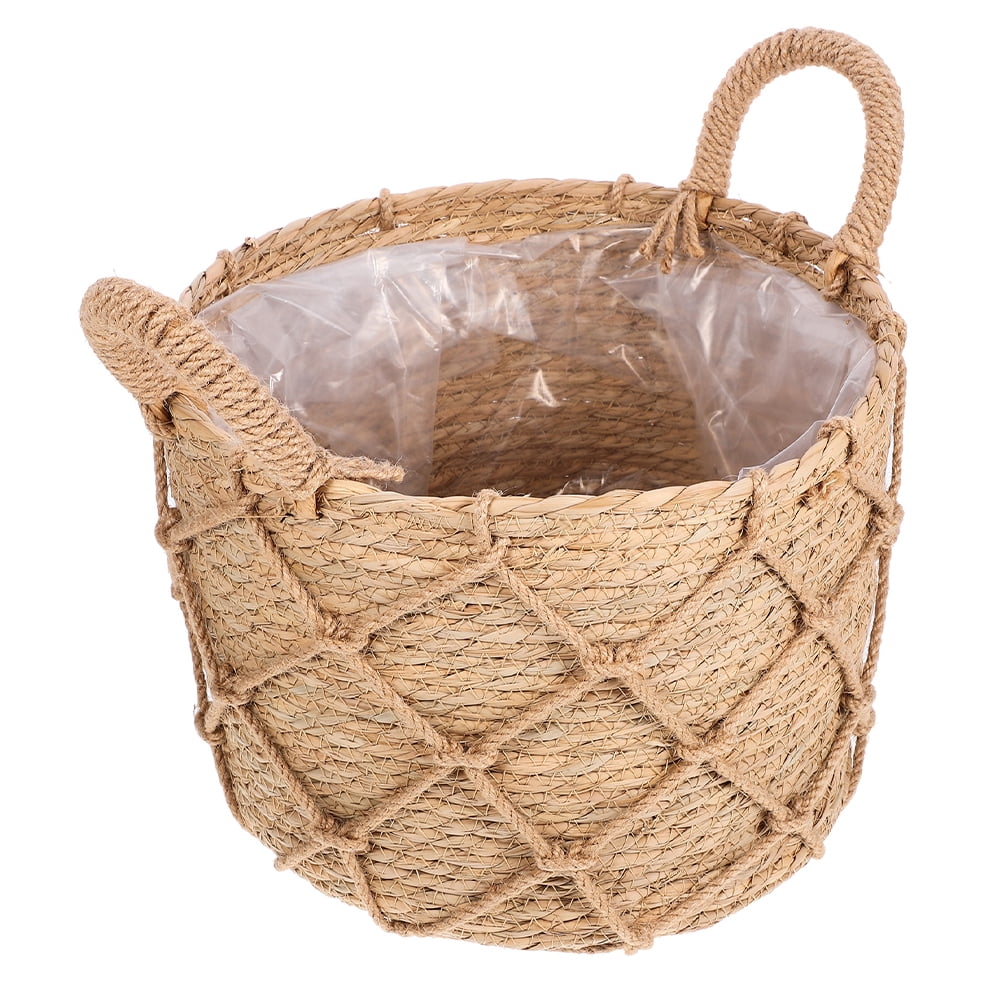 MLINS Portable Weaving Basket Rustic Woven Basket Multi-Purpose Basket ...