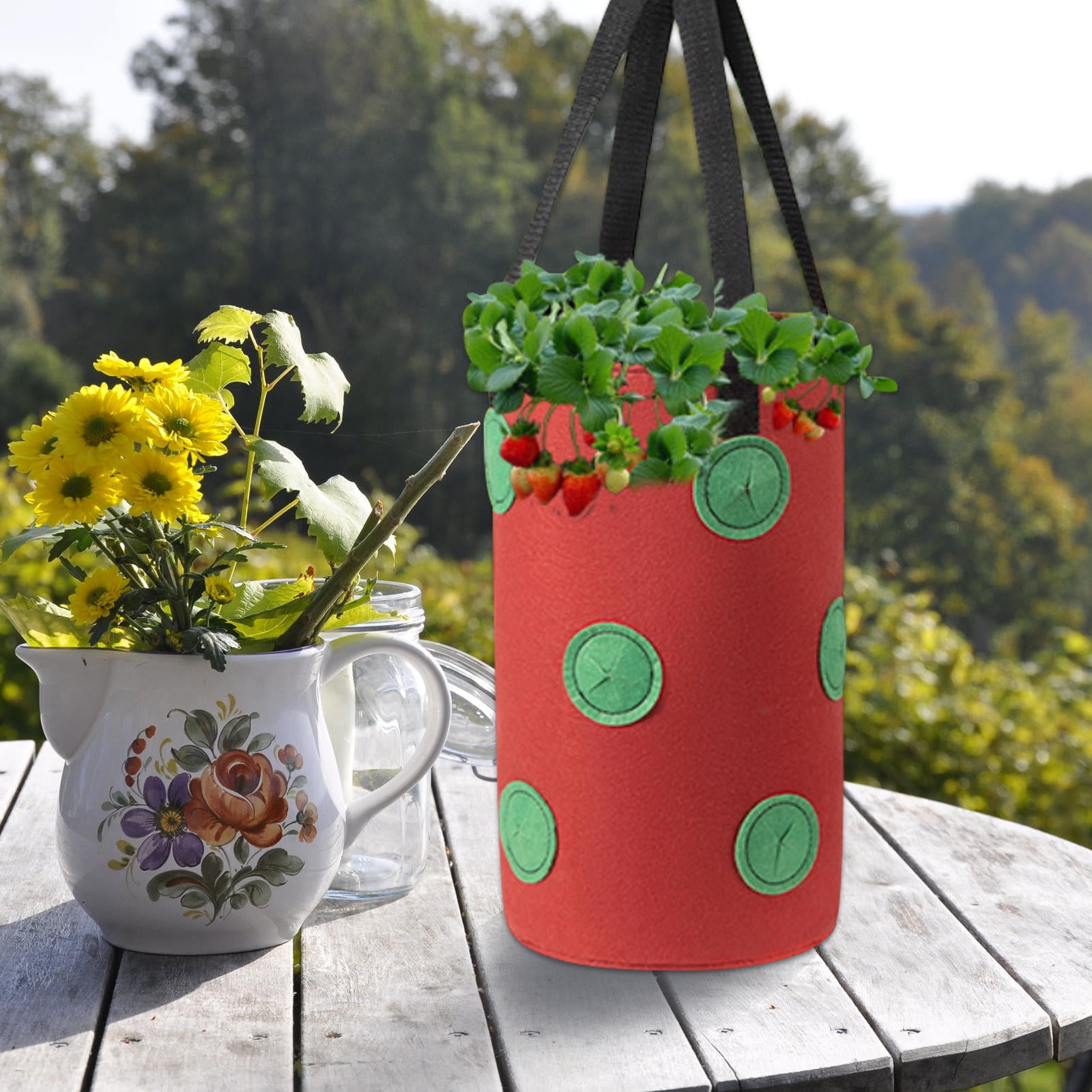 MLINS Pouch for Plants Strawberry Grow Bags Space-saving Planting ...