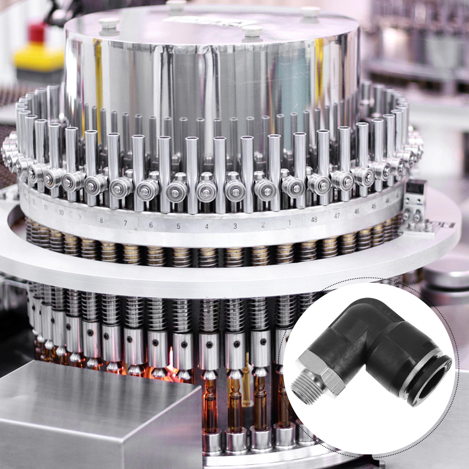 MLINS Practical Air Fitting Push Lock Fittings Tracheal Connector ...