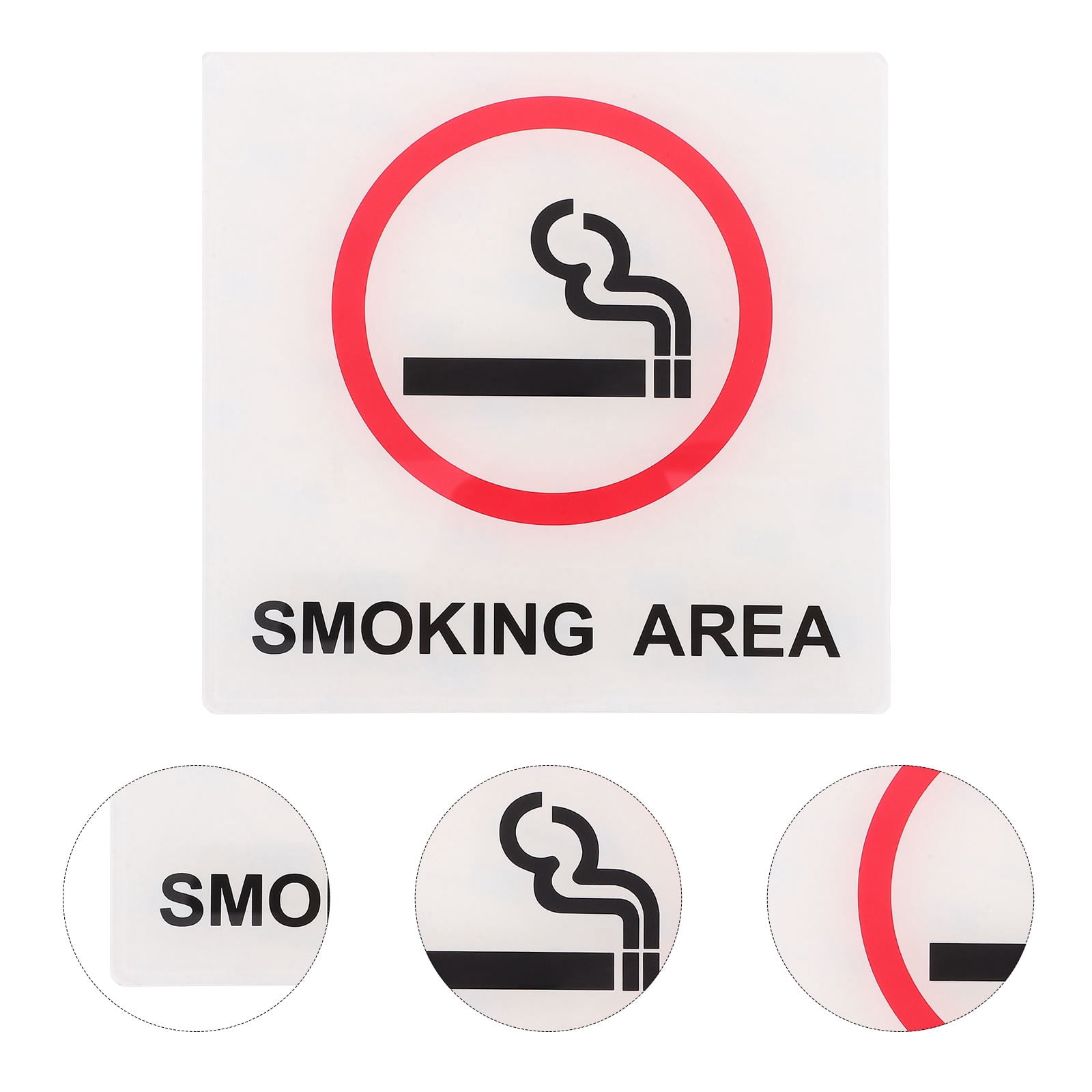 MLINS Public Smoking Area Sign With Adhesive Back And Wipe Clean ...