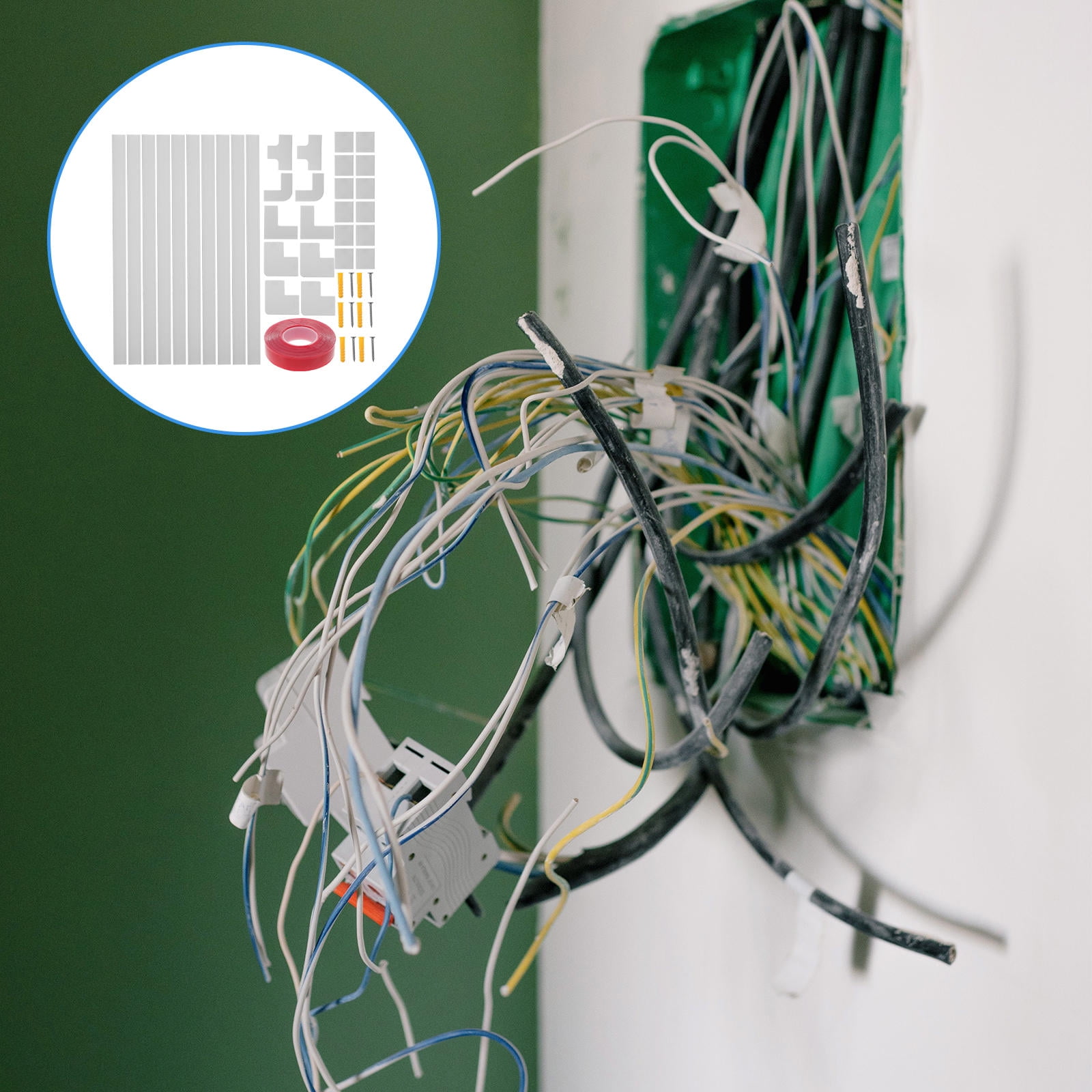 MLINS Pvc Trunking Raceway Kit Messy Cord Organizer Office - Walmart.com