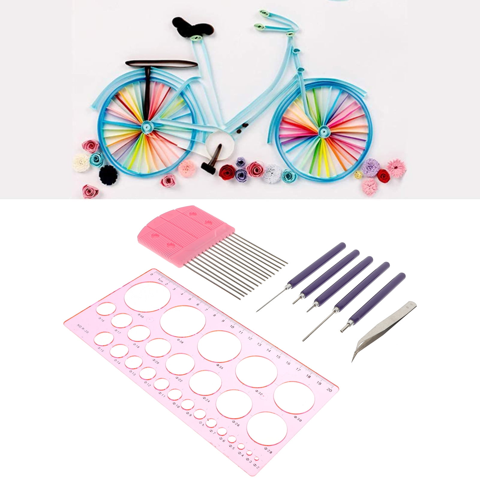 MLINS Quilling Paper Set with Stainless Steel Tools and Comfortable ...