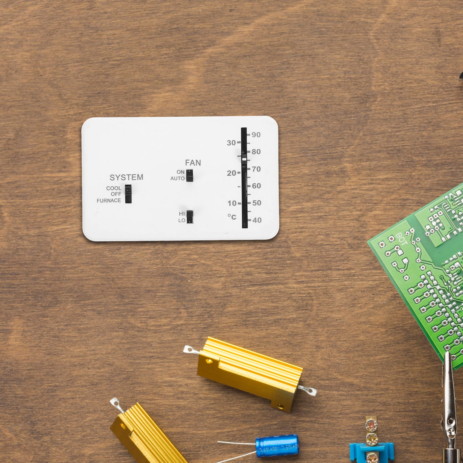 MLINS RV Analog Thermostat RV Heating and Cooling Controller Electric ...