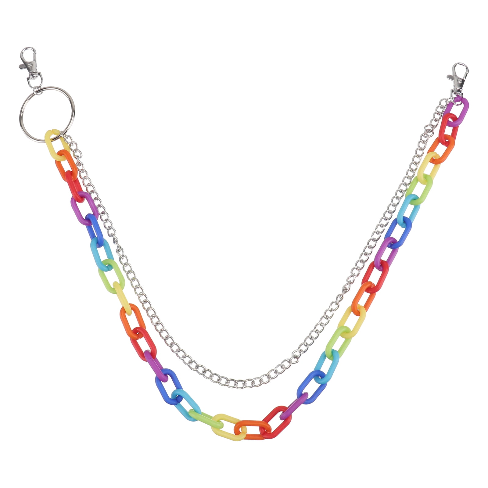 FONWILYO Rainbow Waist Chain Plastic Cool Style Women Party 1Pcs 23 ...