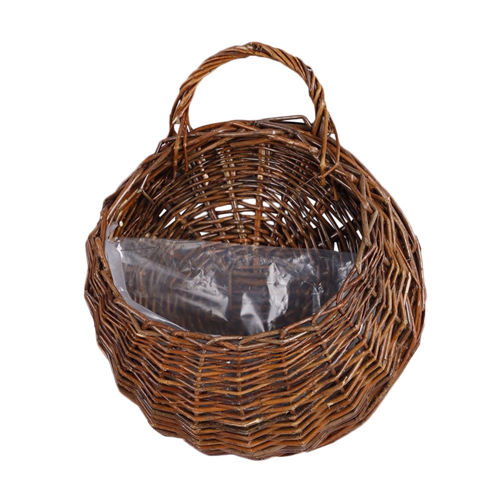 MLINS Rattan Hanging Wall Basket Flowerpot Folding Flowerpots Baskets ...