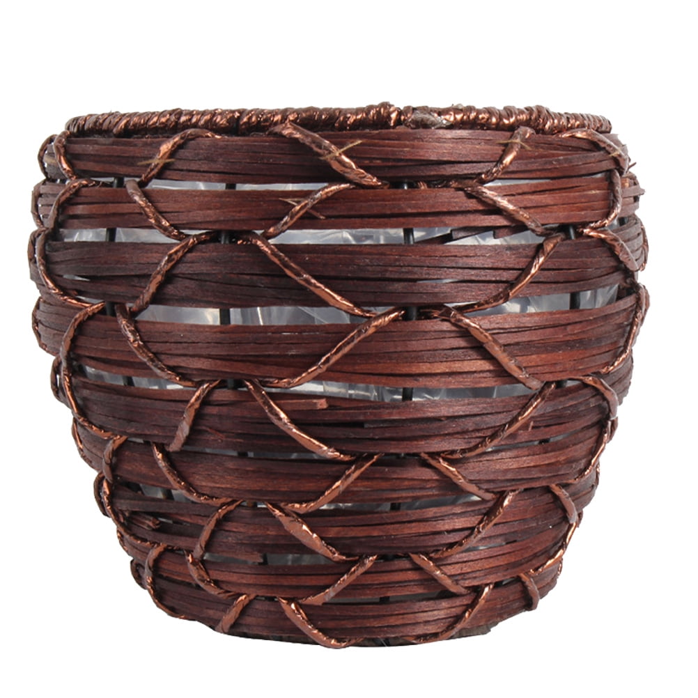 MLINS Rattan Pots Woven Planter Containers Dinner Party Flower ...