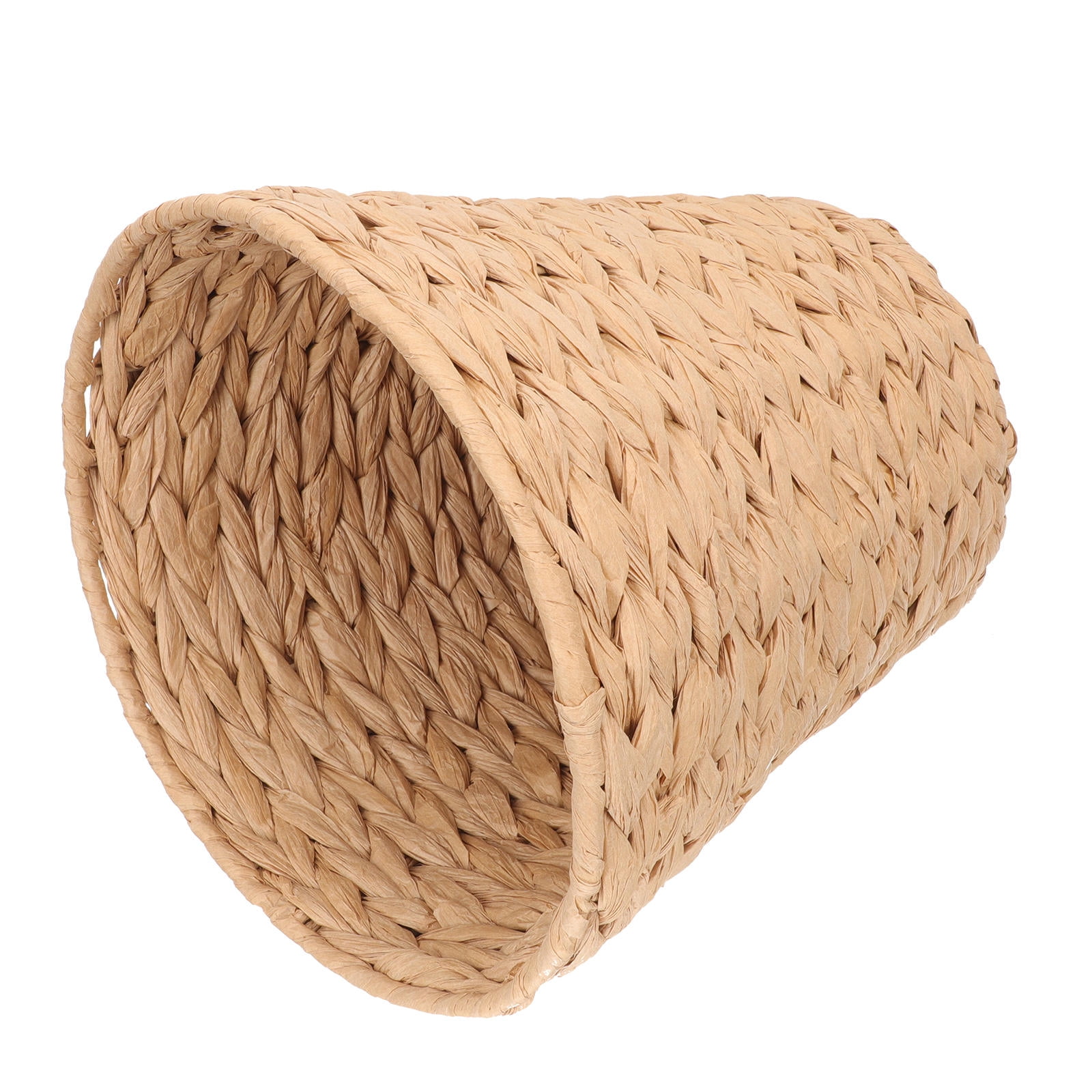 MLINS Rattan Trash Can Wicker Garbage Bin Clothes Storage Basket Woven ...