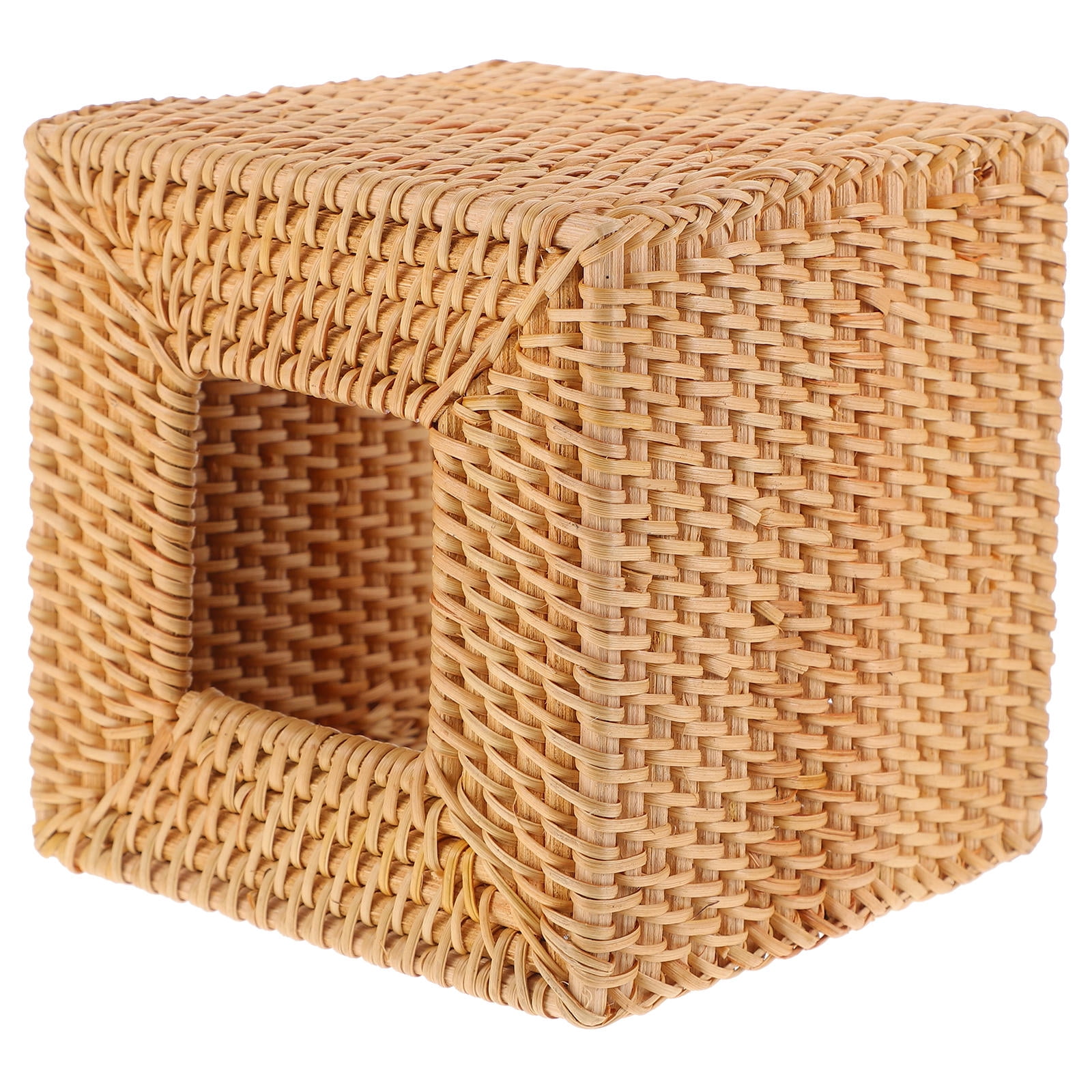MLINS Rattan Woven Tissue Box Facial Napkin Holder Rattan Woven Tissue ...