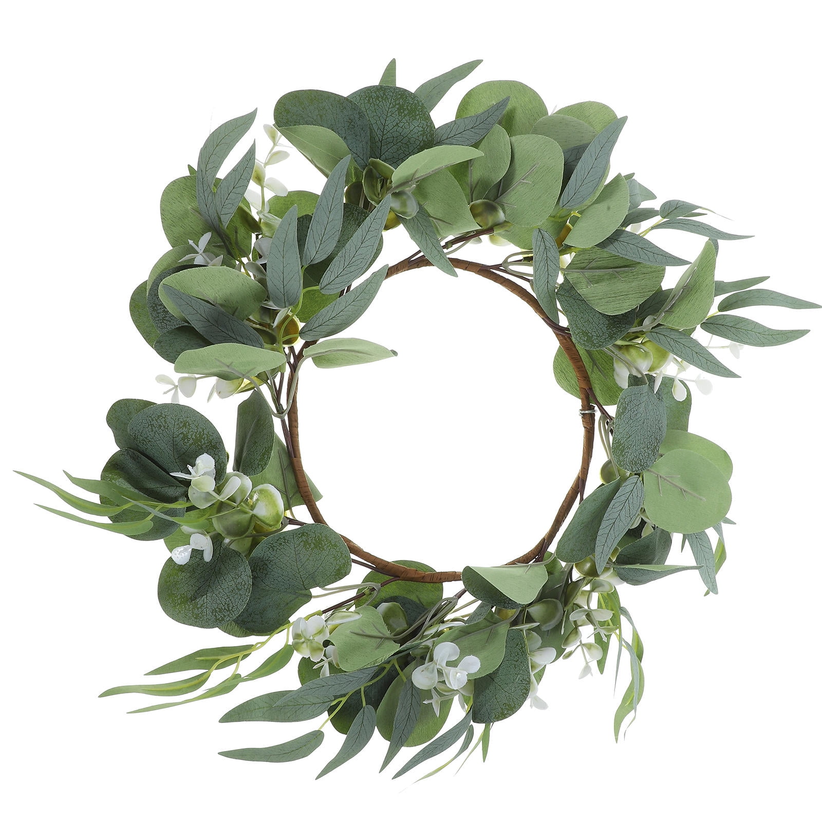 MLINS Realistic Door Wreath with Eucalyptus Leaves for Wall Hanging ...
