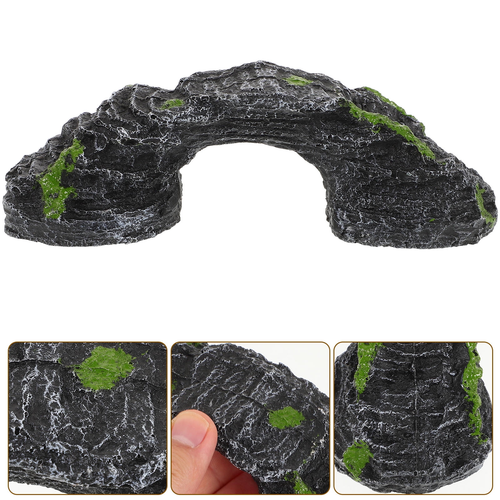 MLINS Realistic Resin Basking Platform for Pet Use Grey Color Terrarium ...
