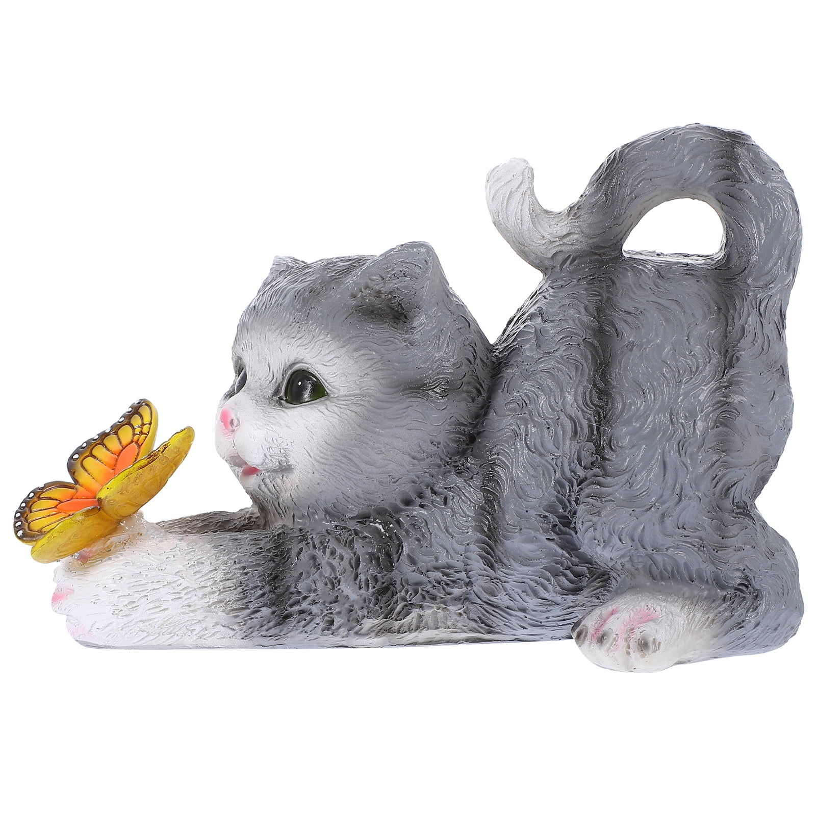 MLINS Realistic Simulation Cat Figurine Resin Simulated Animal Model ...