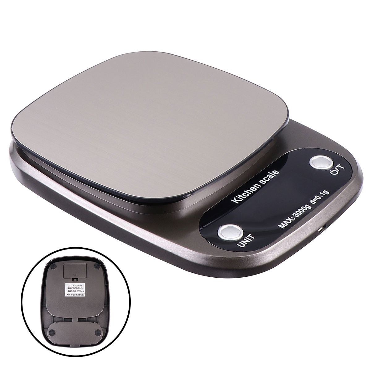 MLINS Rechargeable Kitchen Scale with High Precision Sensors Portable ...