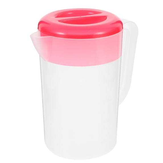 MLINS Red Plastic Pitcher with Lid for Home Use Crafted from Material ...