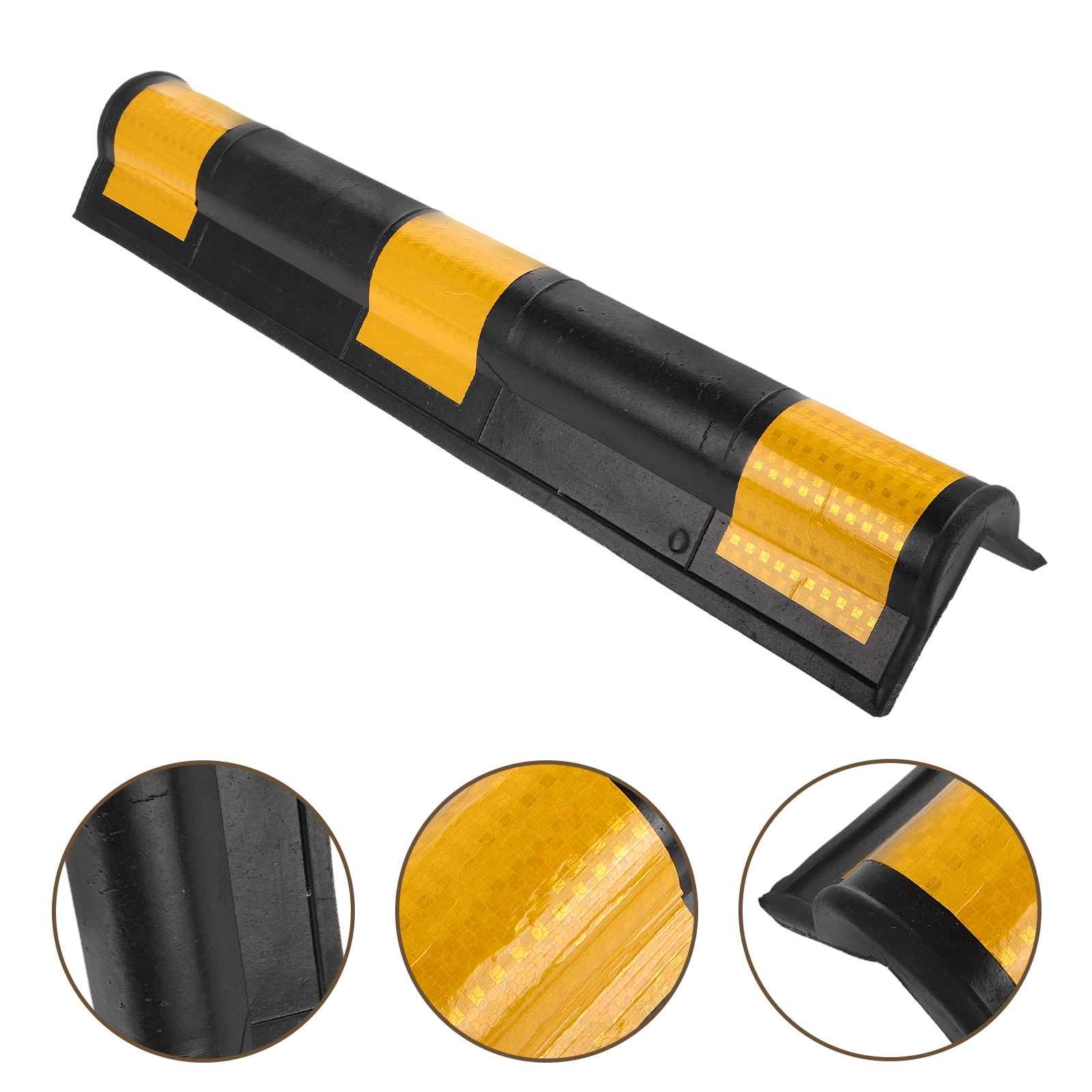 MLINS Reflective Rubber Wall Guard with Yellow Strips for Parking ...