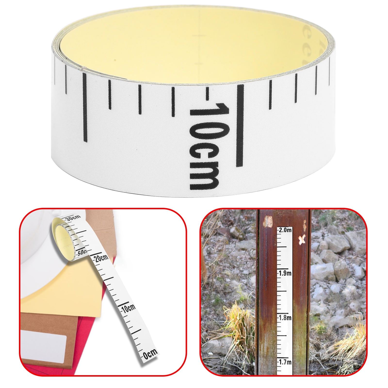 MLINS Reflective Water Level Gauge Adhesive Sticker Aluminum Plate ...