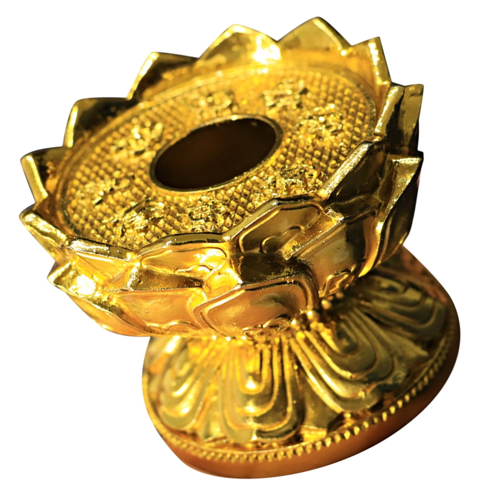 MLINS Religious Buddha Lotus Shaped Base Prayer Wheel Stand Raffle ...
