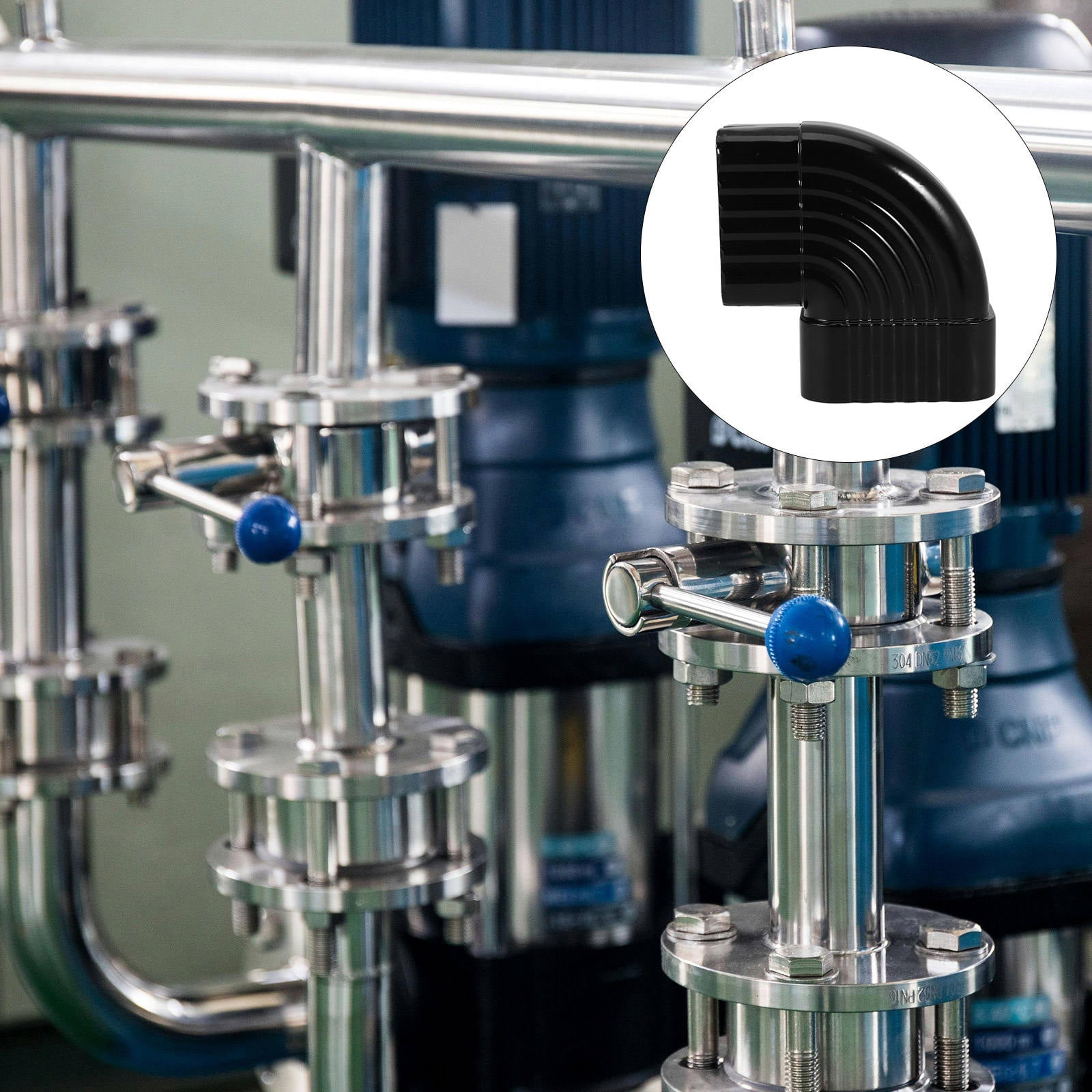 MLINS Durable Black Aluminum Alloy Rain Elbow Filter Fitting for Home ...