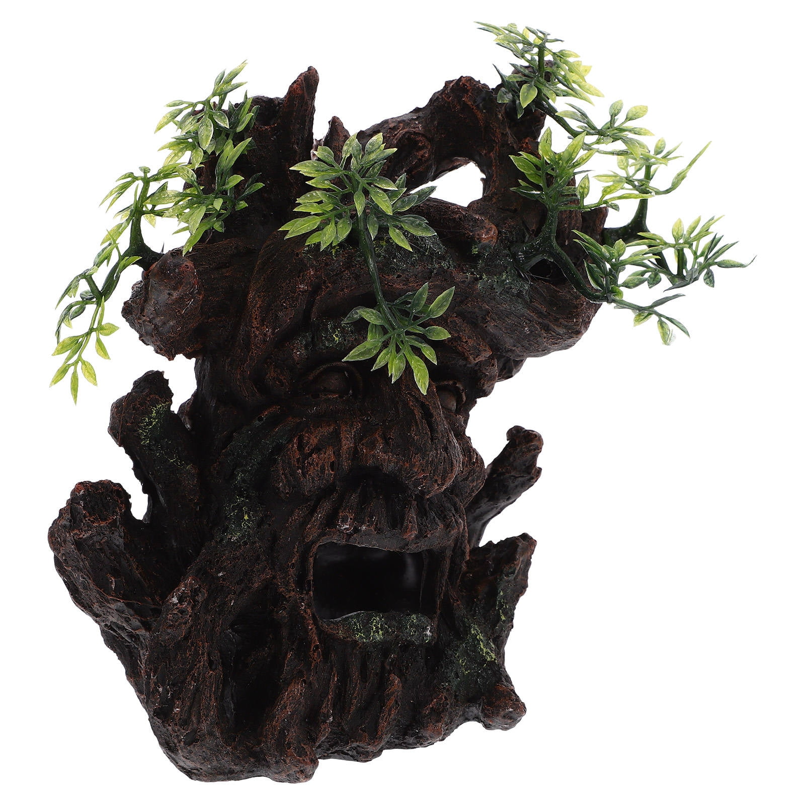 MLINS Resin Shrimp Hideout Stump Fish Tank Fish Hide Cave Decorative ...