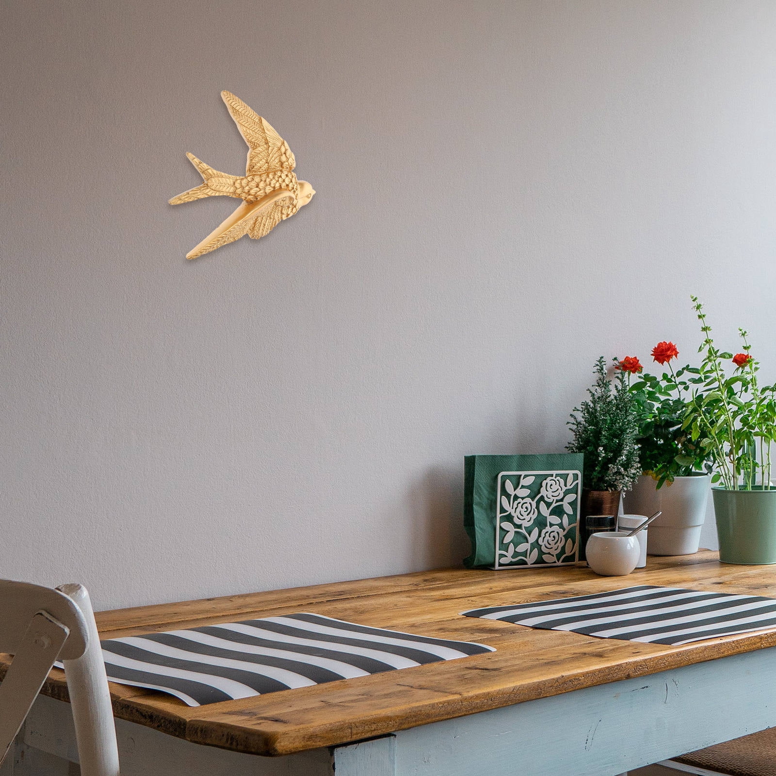 MLINS Resin Swallow Wall Sculpture Bird Wall Hanging for Bedroom and ...
