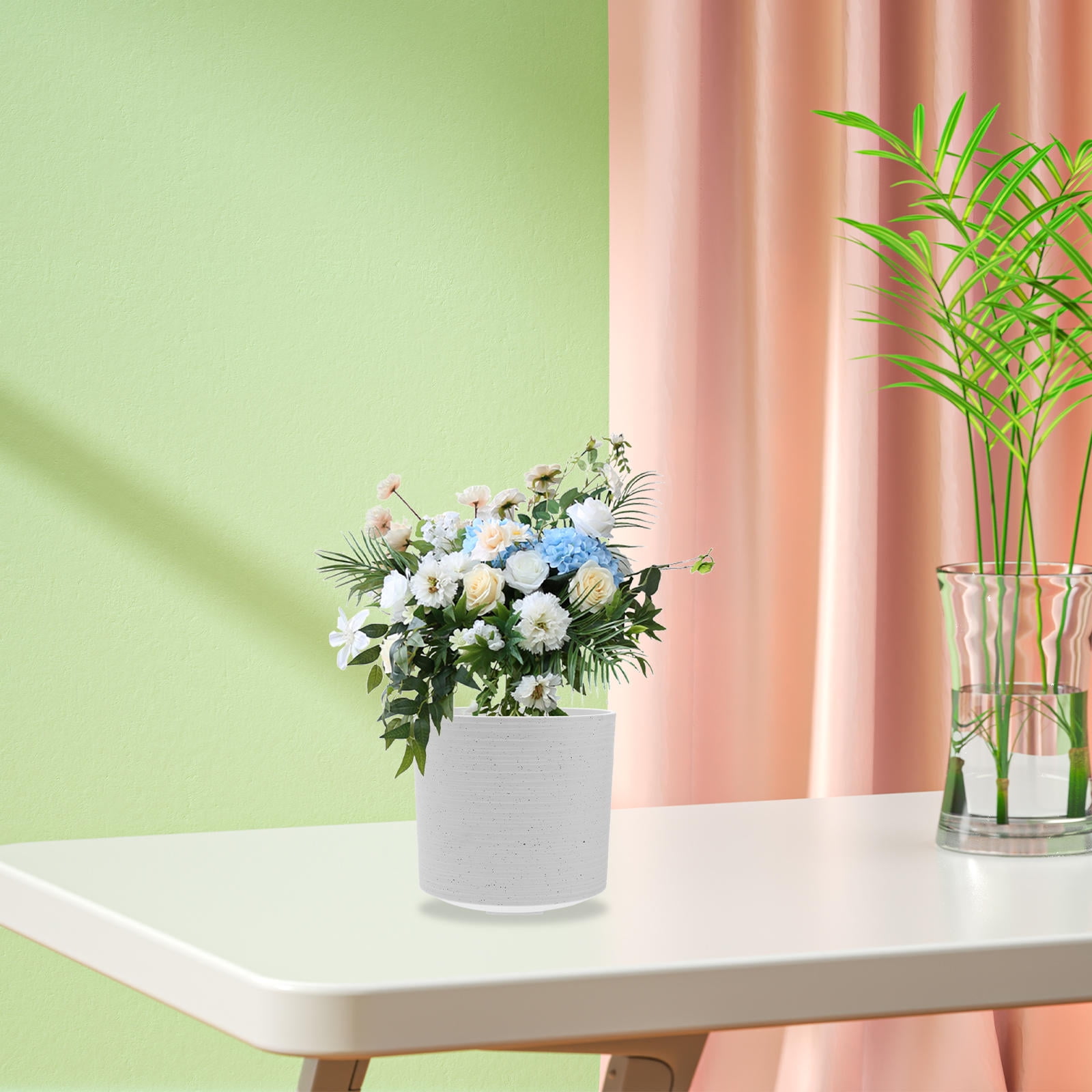 MLINS Resin Vase Mold Plastic Planter Pot Plastic Plant Pot with ...