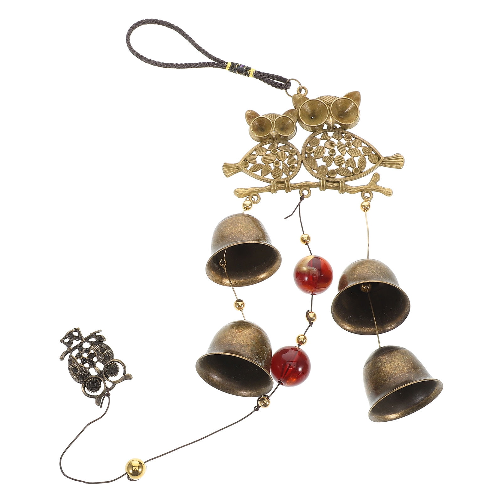 MLINS Retro Alloy Owl Wind Chime Metal Bell Wind Chime for Balcony ...