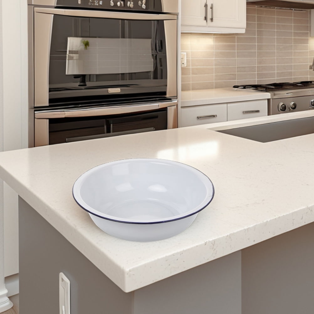 MLINS Retro Enamel Basin Vintage Enamelware For Kitchen Enamel Mixing ...