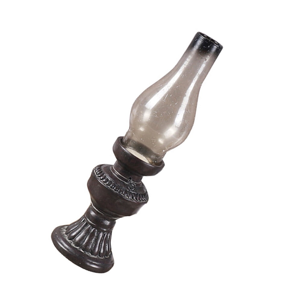 MLINS Retro Oil Lamp Craft Model Black Vintage Decor Rustic Table ...