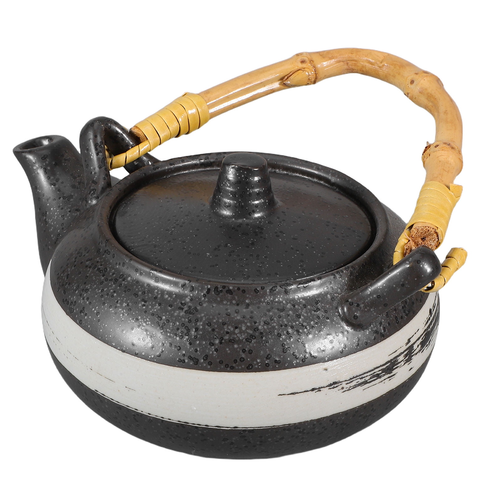 MLINS Retro Porcelain Teapot With Handle Japanese Style Ceramic Tea ...