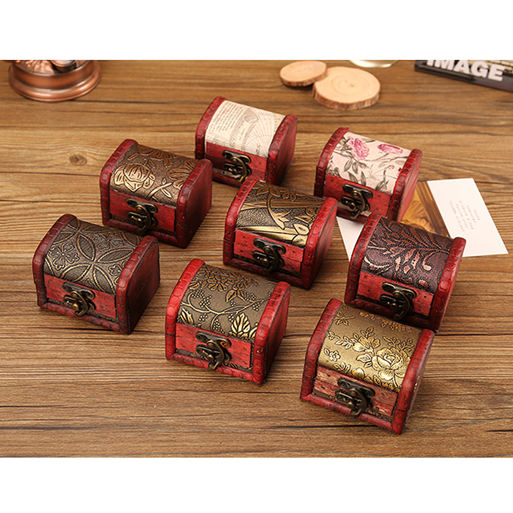 MLINS Retro Storage Box for Jewelry and Accessories Brown Plastic ...