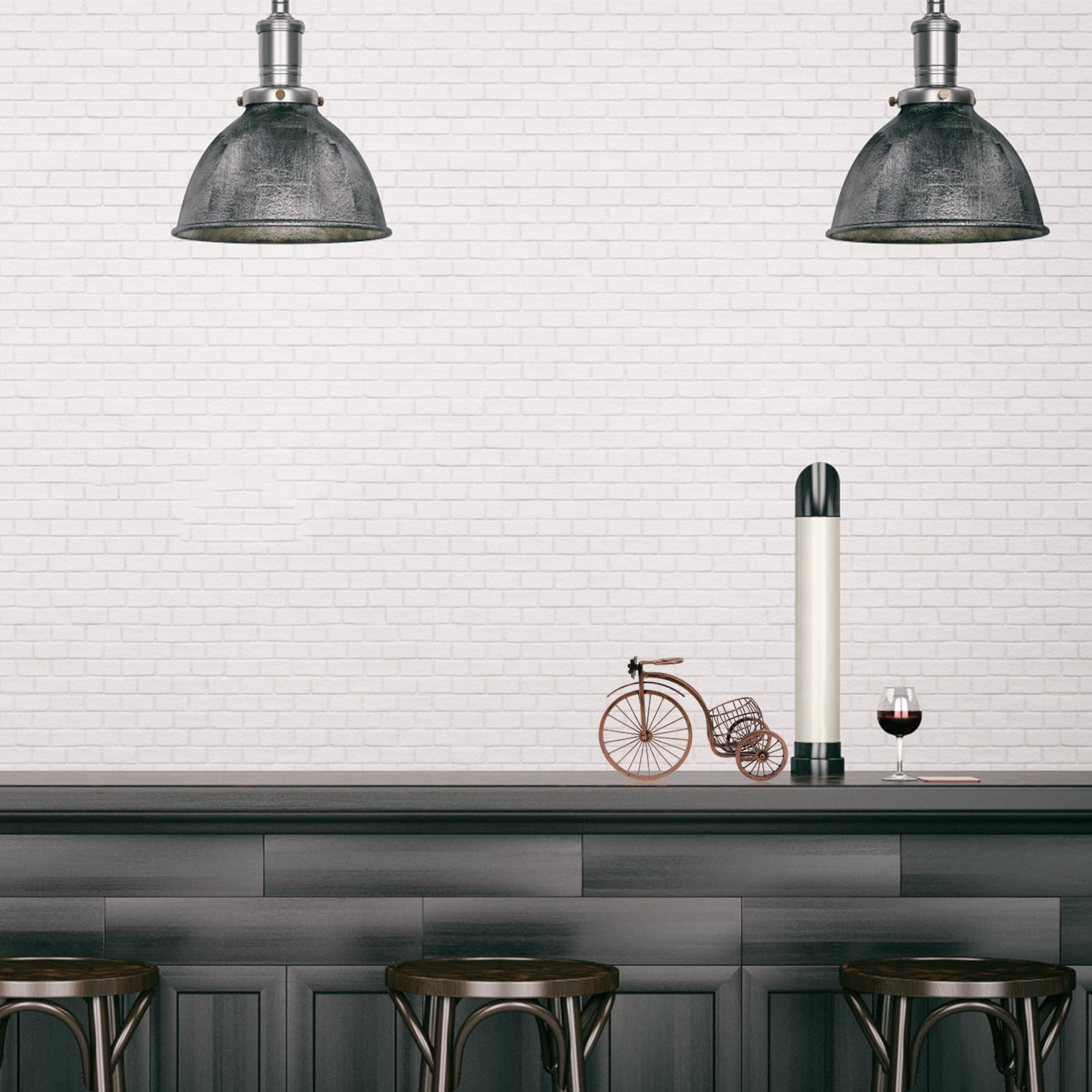 MLINS Retro Wine Rack in Vintage Tricycle Shape for Decor Brown Iron ...