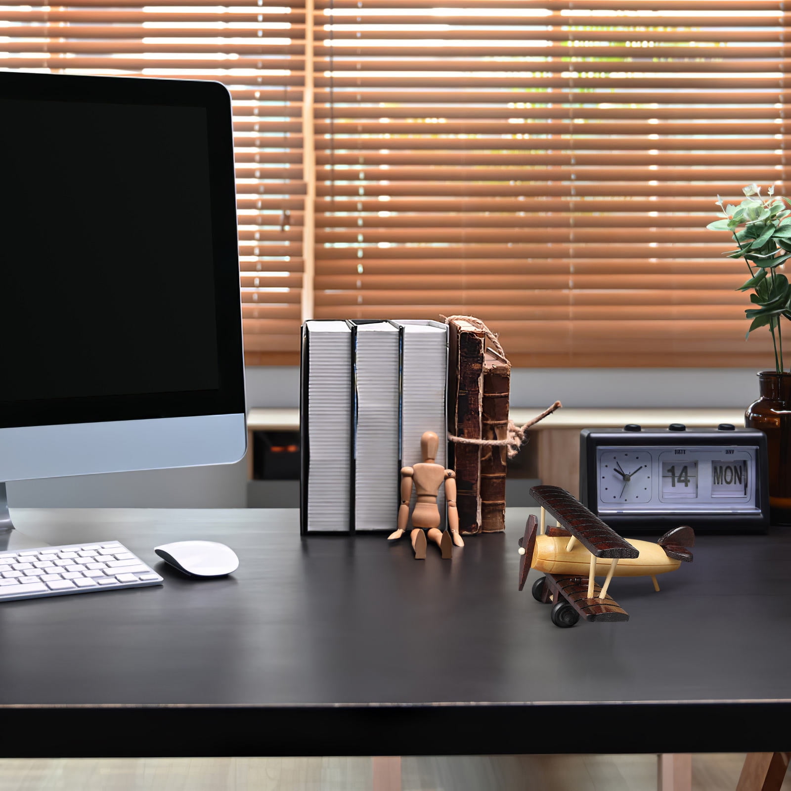 MLINS Retro Wooden Plane Model with Realistic Design for Home Decor in ...