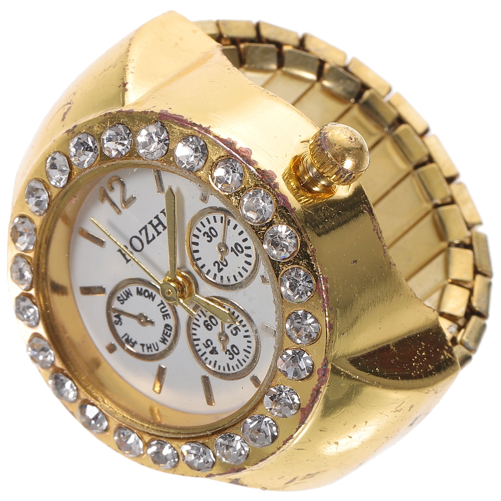 MLINS Ring Watch Gold Finger Watches for Men Miss - Walmart.com