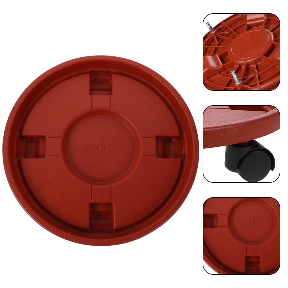 MLINS Roller Coaster Planter Casters with Wheels Heavy Duty Dolly Red ...