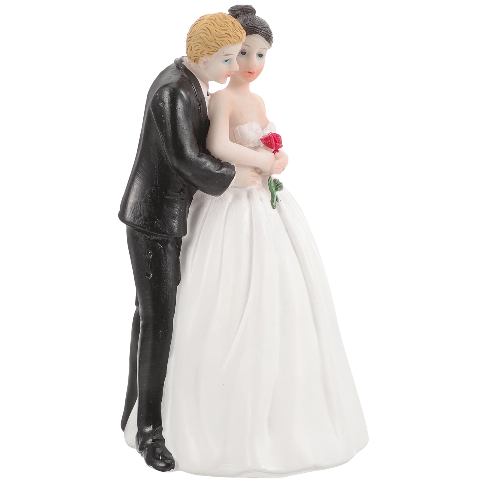 MLINS Romantic Figurine Bride Groom Hug and Kiss for Wedding Cake ...