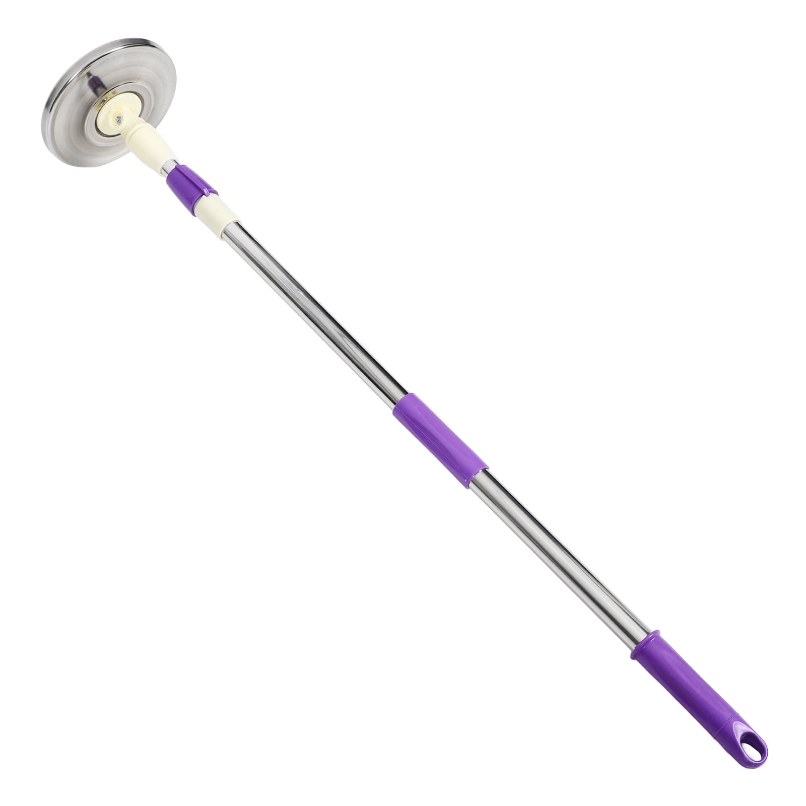 MLINS Rotary Mop Pole Rotating Rod Wheels Telescopic Handle Purple ...
