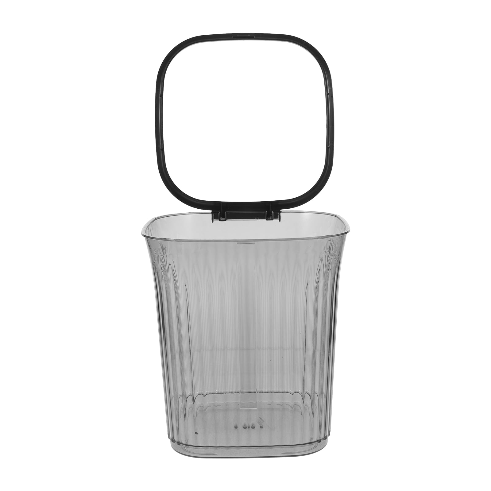 MLINS Rubbish Bin Waste Basket Transparent Striped Trash Can Office ...