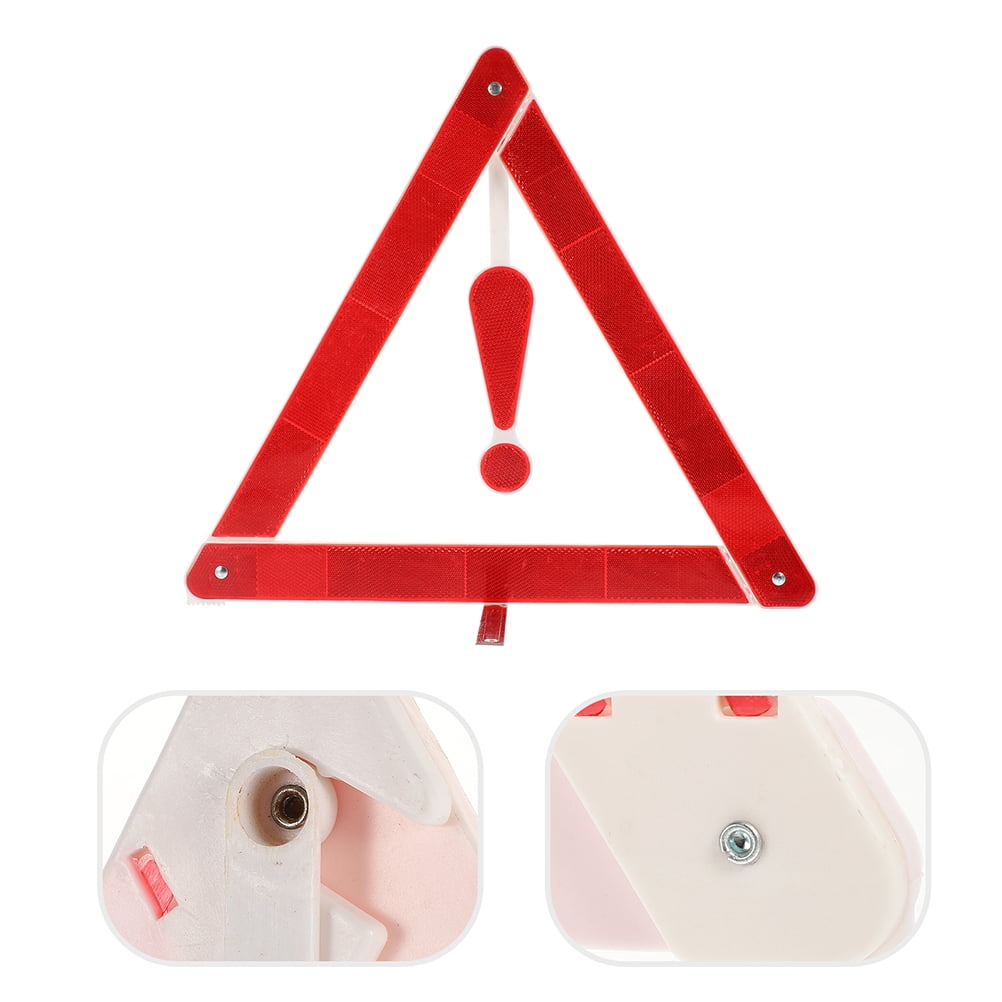 MLINS Safety Triangles Frame Reflector Triangular Red Highway Warning ...