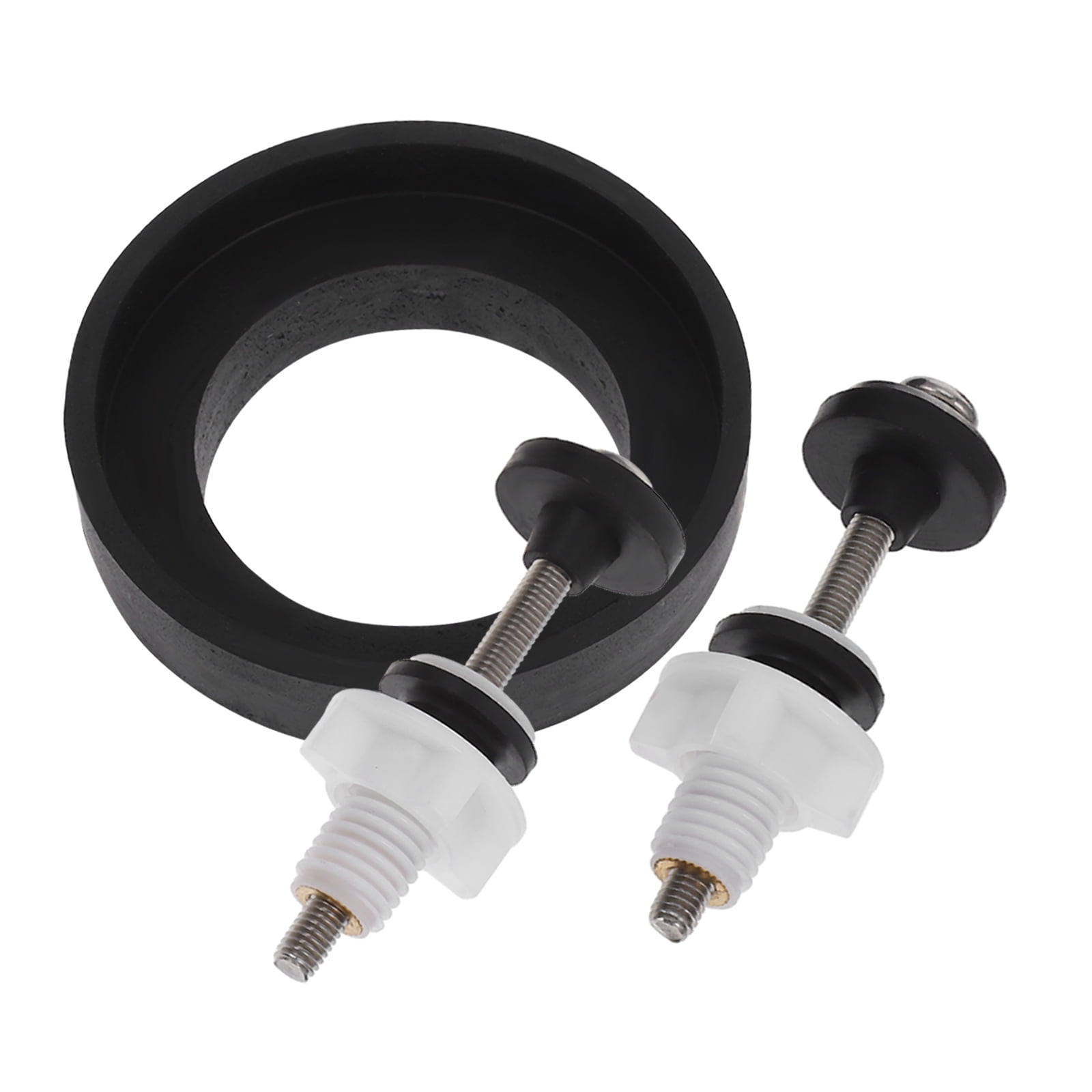 Universal Toilet Tank Bolts Replacement Kit with Black Rubber Gasket ...