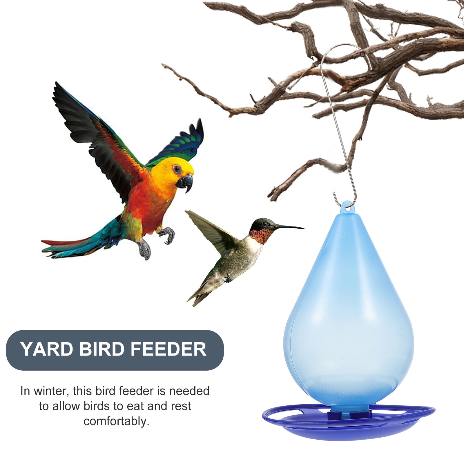 MLINS Seed Hanging Feeder Bird Food Container Courtyard - Walmart.com