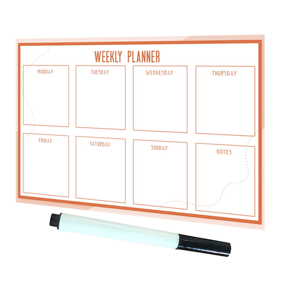 MLINS Self-adhesive Weekly Planner Whiteboard Dry Erase Weekly Calendar ...