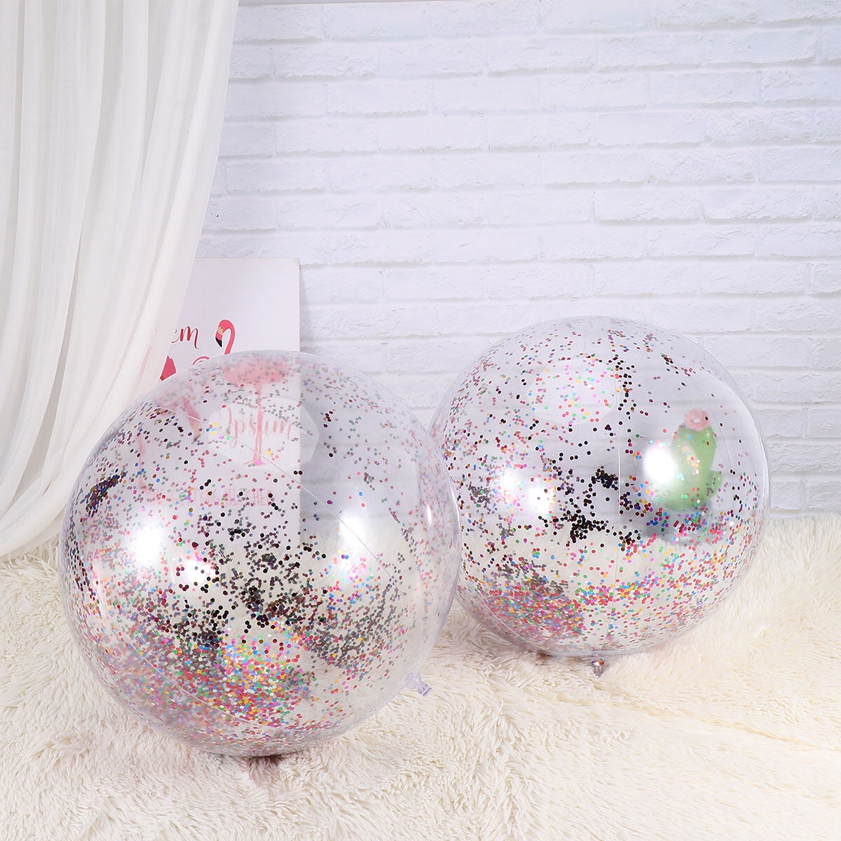 MLINS Sequin Inflatable Balls for Decor Made from PVC Assorted Color ...