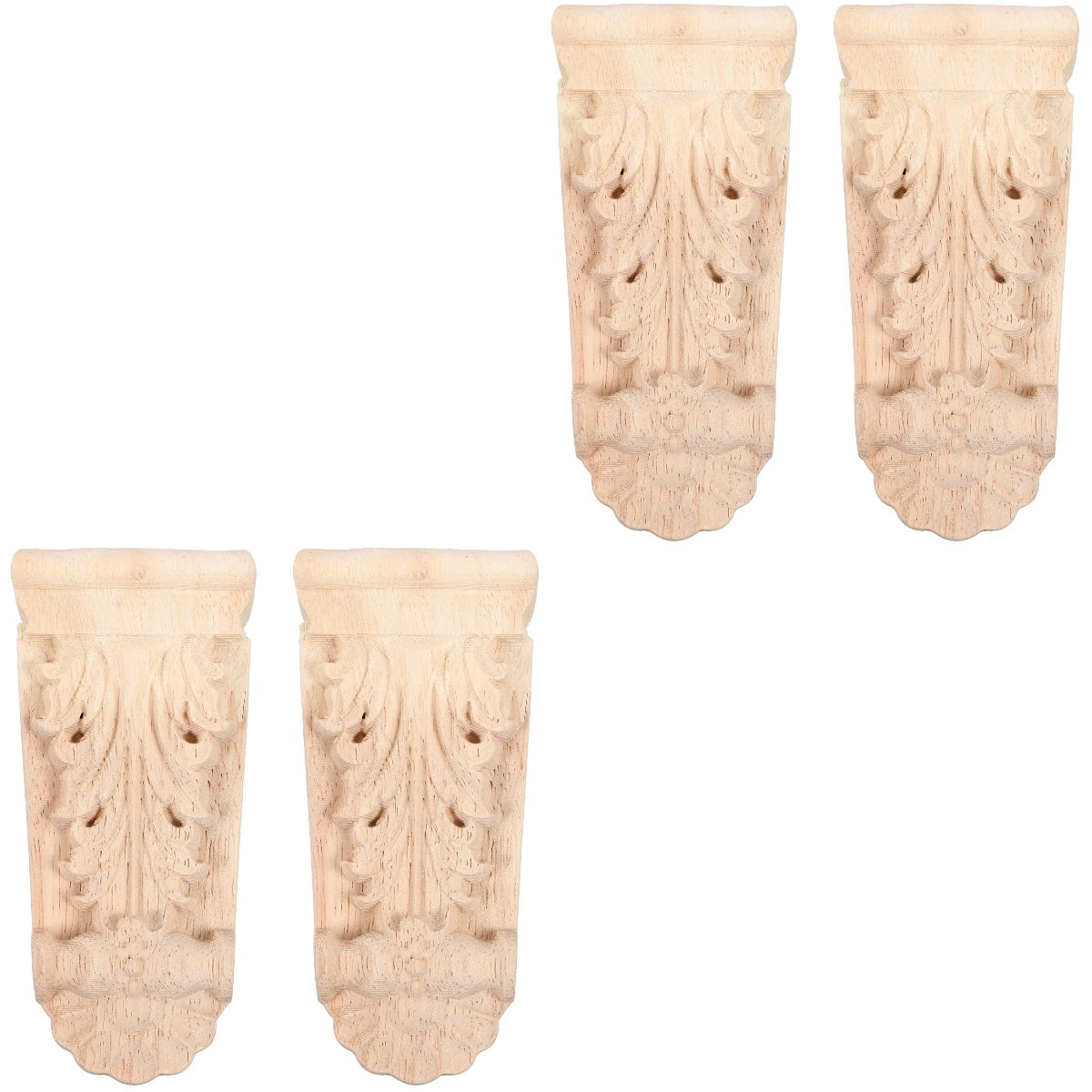 MLINS Set of 2 Plaster Corner Corbel Wooden Shelf Brackets Roman Column ...