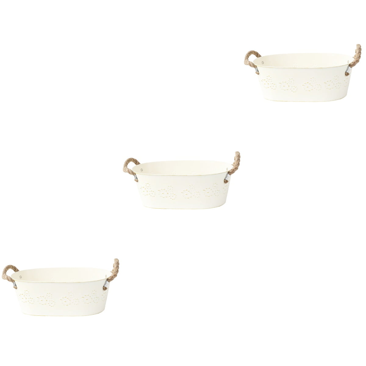 MLINS Set of 3 Fresh Flower Pot Large Planters for Indoor Plants ...