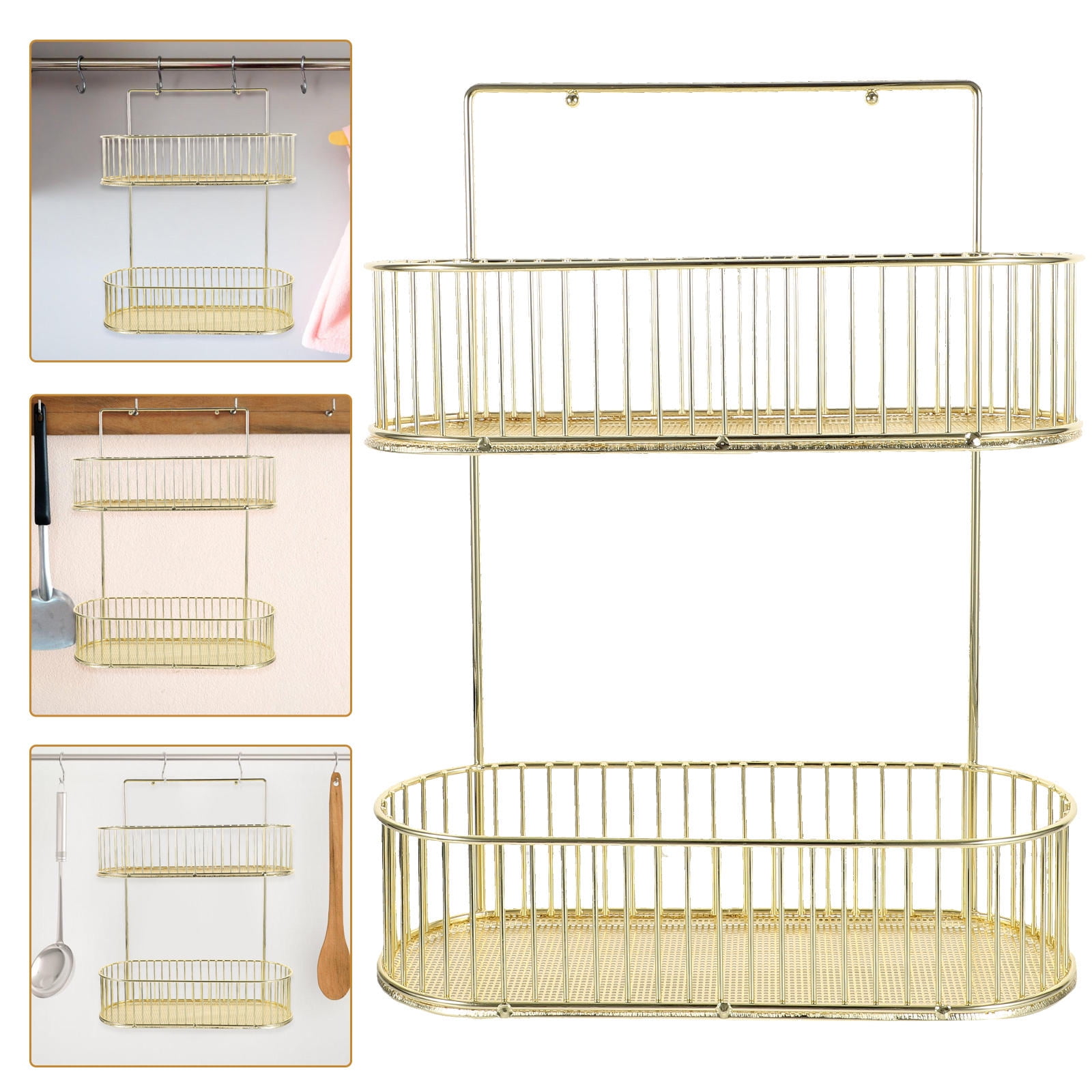 MLINS Shelf Wall Mounted Spice Racks Bathroom Organizers for Kitchen ...